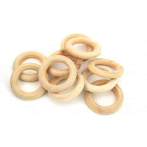 Anneaux en bois naturel 34mm x20 » CreatistShop